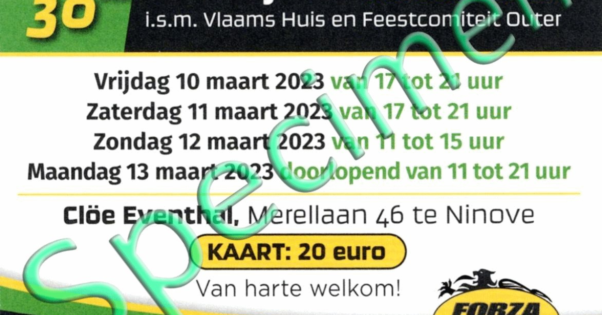 Forza Ninove - Eetfestijn | Vlaams Belang